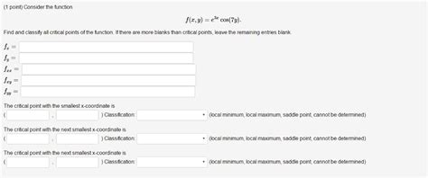 Solved Consider The Function F X Y E 3x Cos 7y Find