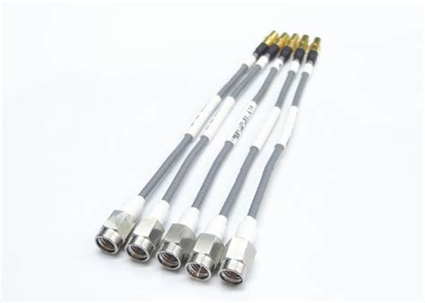 Precision Male Coaxial Cable Fittings Ssma Ssmp Custom Coax Cable