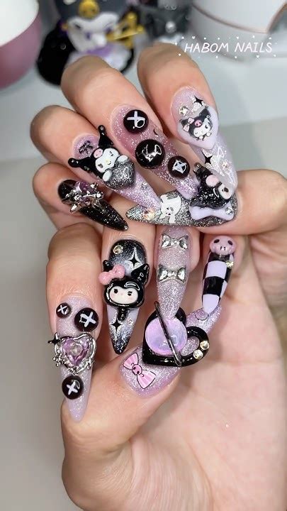 쿠로미 할로윈 네일하기🖤💜 Asmr Youtube