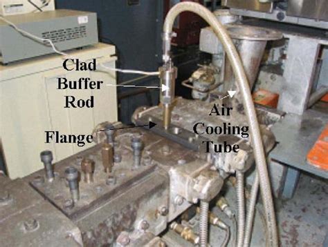 A Clad Buffer Rod Probe Mounted At The Top Of A Flange At The Melting