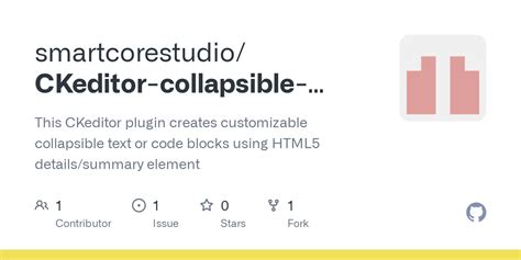 GitHub Smartcorestudio CKeditor Collapsible Snippet This CKeditor Plugin Creates Customizable
