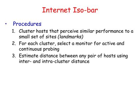 Ppt Internet Iso Bar A Scalable Overlay Distance Monitoring System Powerpoint Presentation
