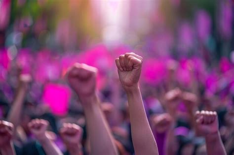 Marching Towards Freedom March Th Women Day Background Premium Ai