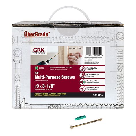 Shop Grk Climatek R4 Screw 9 X 3 18 720ct 121050 At 59 Off