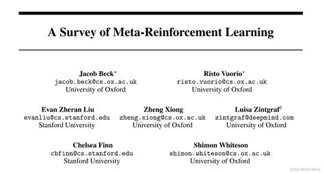 【论文笔记】 元强化学习综述解读 Arxiv 230108028 Csdn博客