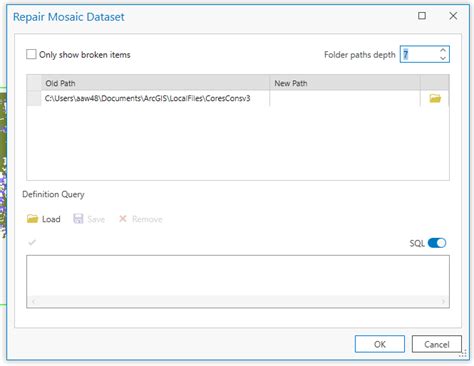 Solved The Mosaic Dataset Item References Files That Are Esri