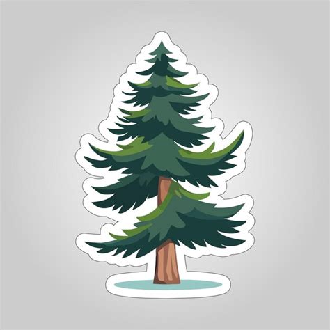 Premium Vector Panoramic Pine Tree Sticker Designs Perfect For