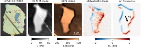 A Optical Image Of The Crte2 64 Nm Hbn 85 Nm Heterostructure