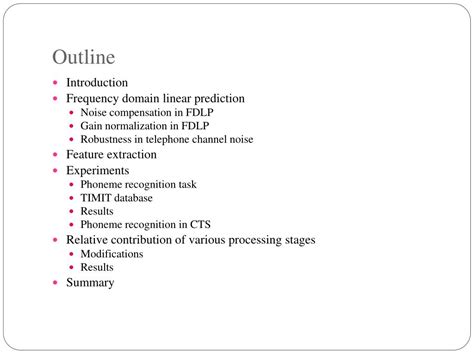 Ppt Temporal Envelope Compensation For Robust Phoneme Recognition Using Modulation Spectrum