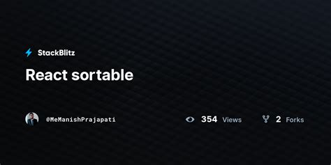 React Sortable Stackblitz
