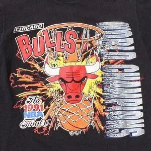 Logo 7 Shirts Vtg Chicago Bulls Logo 7 991 Nba Finals Single Stitch