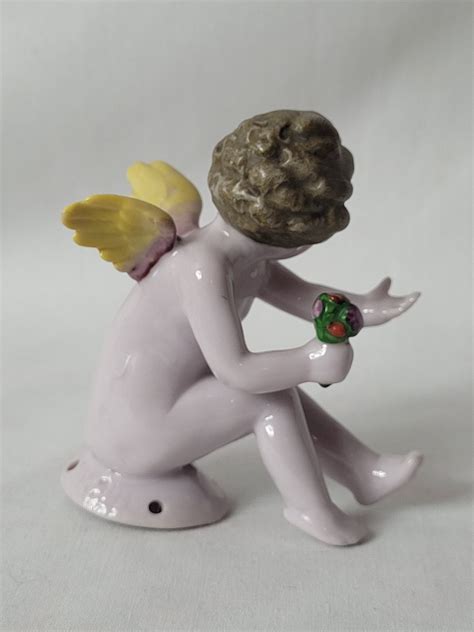 Adorable Cherub Half Doll With Bouquet Art Deco Antique Etsy