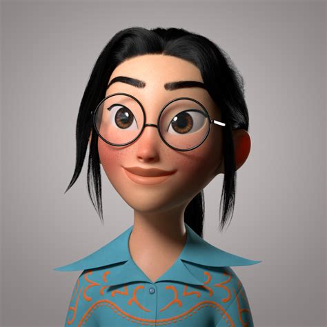 Cowgirl 3d Cartoon Character