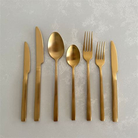 Brushed Brass Cutlery Set For Hire — Orchid Avenue