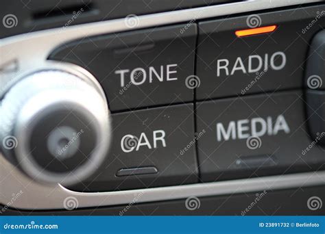 Digital Car Radio Buttons Stock Photography Image 23891732