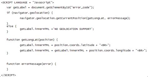 Javascript And Geolocation