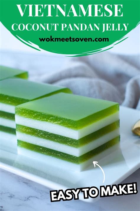 Vietnamese Coconut Pandan Jelly Dessert Recipe Jelly Desserts