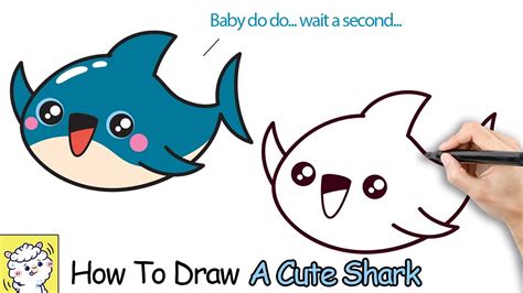 How To Draw A Cute Cartoon Shark