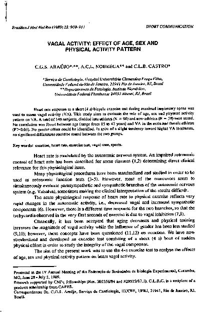 Pdf Vagal Activity Effect Of Age Sex And Physical Activity Pattern