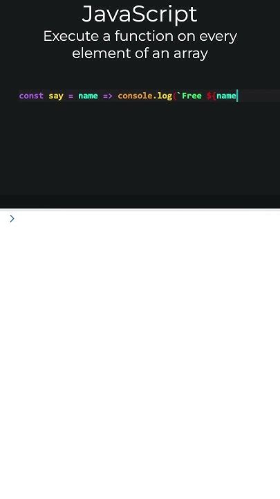 Javascript Execute A Function On Every Element Of An Array Youtube