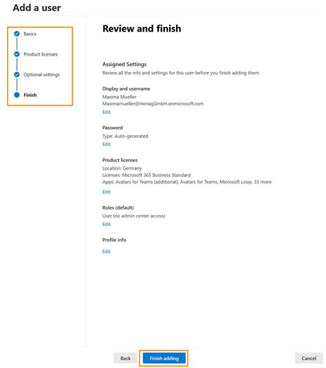 add users and assign licenses