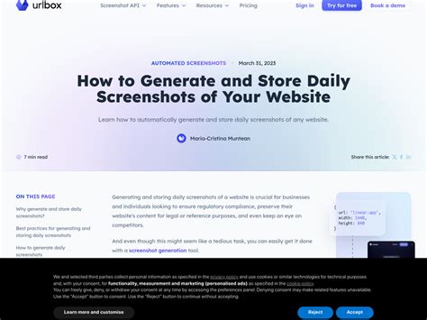 How To Generate And Store Daily Screenshots Of Your Website Urlbox