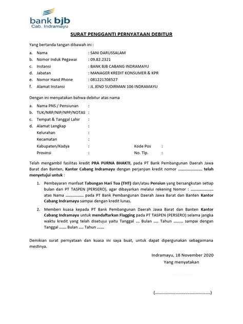 Surat Pernyataan Flagging Fix Pdf