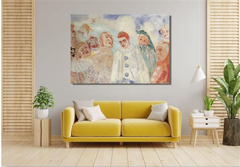 James Ensor The Despair Of Pierrot 1892 Canvas Wall Art James Ensor