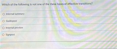 Solved Which of the following is not one of the three types | Chegg.com