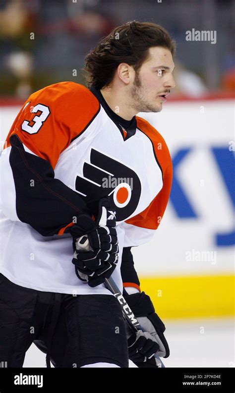 Nhl Player Profile Photo On Philadelphia Flyers Dan Carcillo During A Recent Game In Calgary