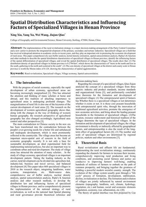 Pdf Spatial Distribution Characteristics And Influencing Factors Of