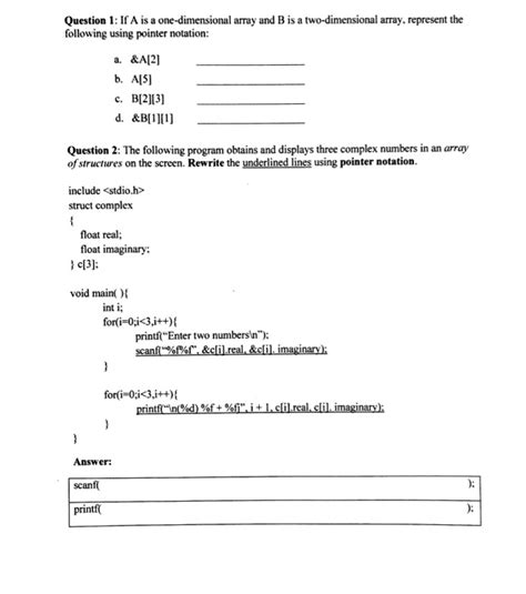 Solved Question If A Is A One Dimensional Array And B Is Chegg