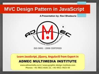 Mvc Design Pattern In Javascript By Admec Multimedia Institute Ppt