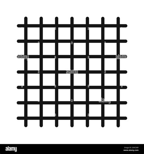 Grid Icon Vector Symbol Or Sign Set Collection In Black And White Outline Stock Vector Image