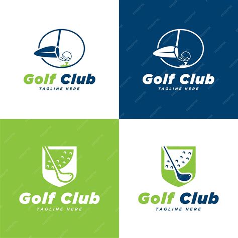 Premium Vector Golf Club Logo Design Collection Modern Minimal Set