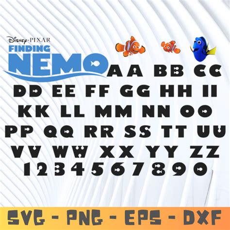 Finding Nemo Font Svg Nemo Font Alphabet Finding Nemo Font Inspire Uplift
