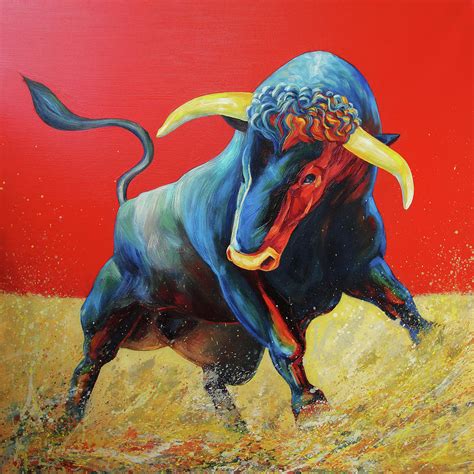 Bull Artwork On Canvas At Alannah Macquarie Blog