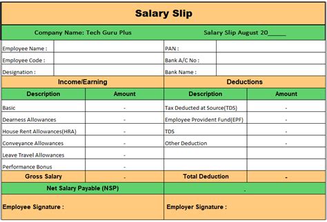 Automatic Salary Slip Generator Using Excel Format Pay Slip Format Excel
