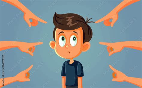 Sad Boy Being Bullied By Mean Classmates Stock Vector Adobe Stock