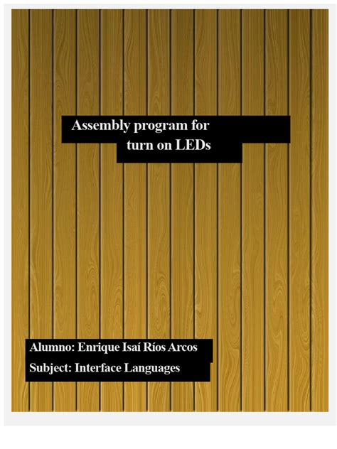 Assemblyprogramtoturnonleds Pdf Assembly Language Software Development