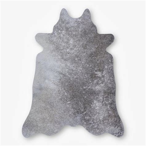 Small Cowhide Rug Throw Grey 100 X 80 Cm Bagé Home