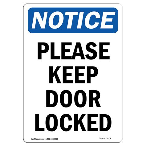 Signmission Please Keep Door Locked Sign Wayfair