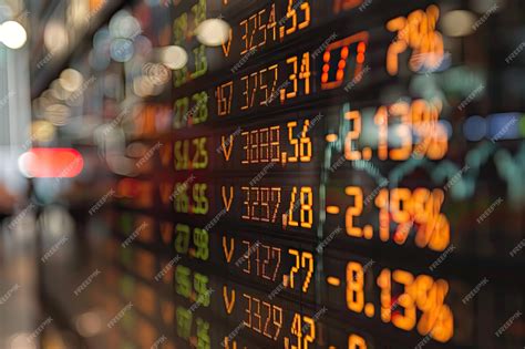 Stock Market Trading Board Display Premium Ai Generated Image