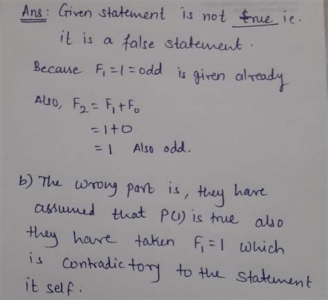 Answered Statement Let F Be The Sequence Defined By The Recursive Definition Fn Fo 0 And F₁