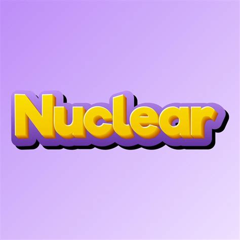 Premium Photo Nuclear Text Effect Gold  Attractive Background Card