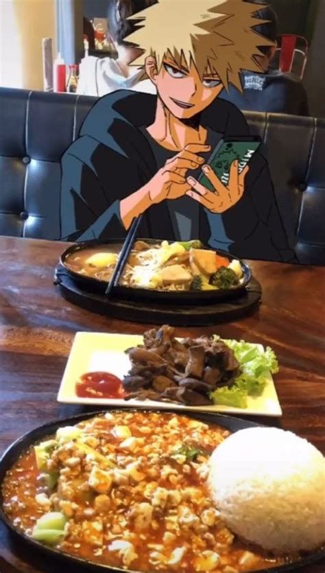 Eating With Bakugo Mha Anime Character Cute Anime Guys Otaku Anime