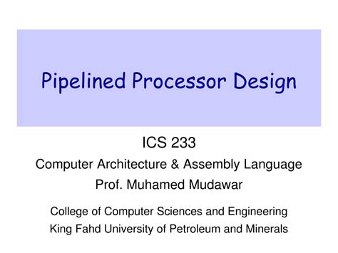 Ppt Pipelined Processor Design Powerpoint Presentation Free Download Id9618608