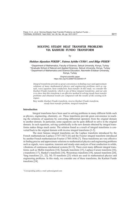 Pdf Solving Steady Heat Transfer Problems Via Kashuri Fundo Transform