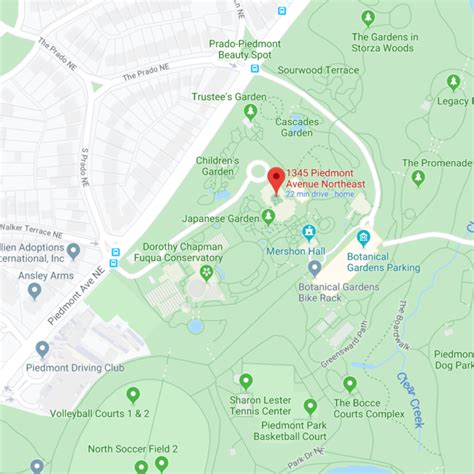 Map Of The Atlanta Botanical Garden Greater Atlanta Rose Society