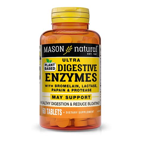 Mason Natural Ultra Digestive Enzymes Plant Based Healthy Digestion